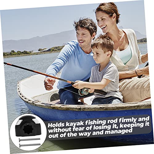 TOKIDNY 5pcs Compact Stand Holder Supports Outdoor Marine Canoe Base Storage Fishing Accessory Holding Shaped Pole Rack Flexible Tool Mount Boat Star Bracket for Brace