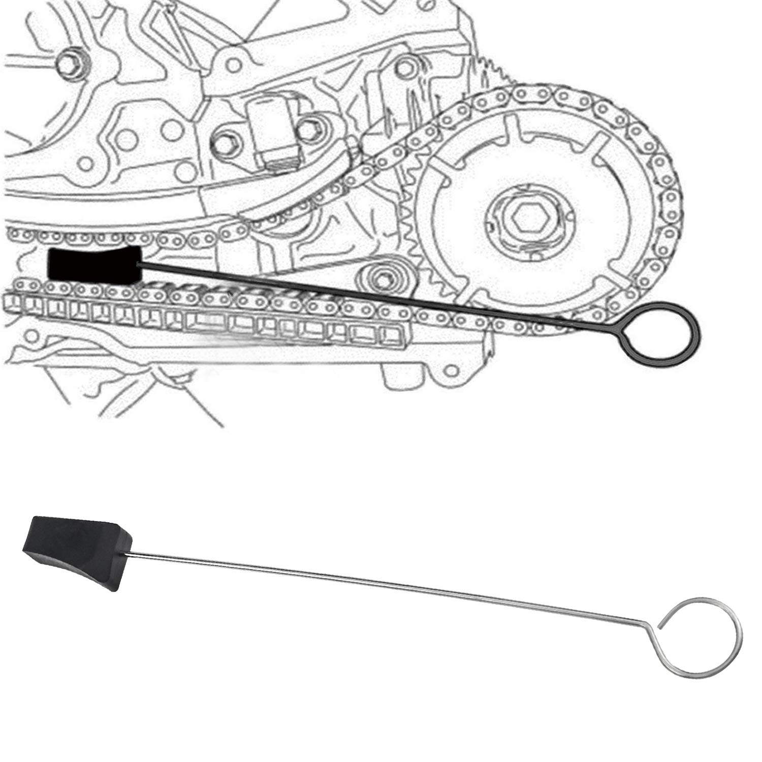 MOEBULB Cam Tool Complete Combo Kit Compatible for Ford 4.6L/5.4L 3V Engine Cam Phaser Holding Tool & Crankshaft Positioning Wrench Holder & Timing Chain Locking Wedge Tool