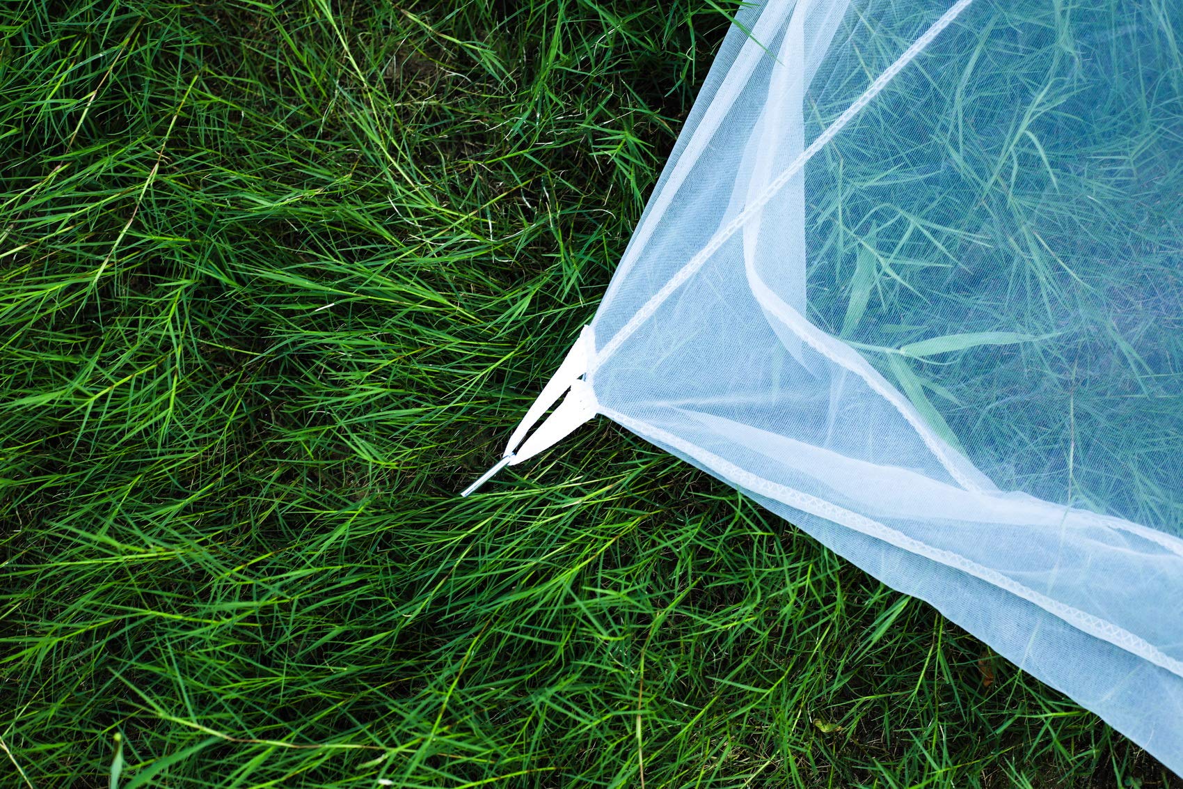 No-See-Um Camping Mosquito Net Bed Compact and Ultra-Light for Travel,Finest Holes Mesh 2000 Noseeum Netting for Camping and Hiking, Without Sleeping Mat (Single Light Grey Color,M)