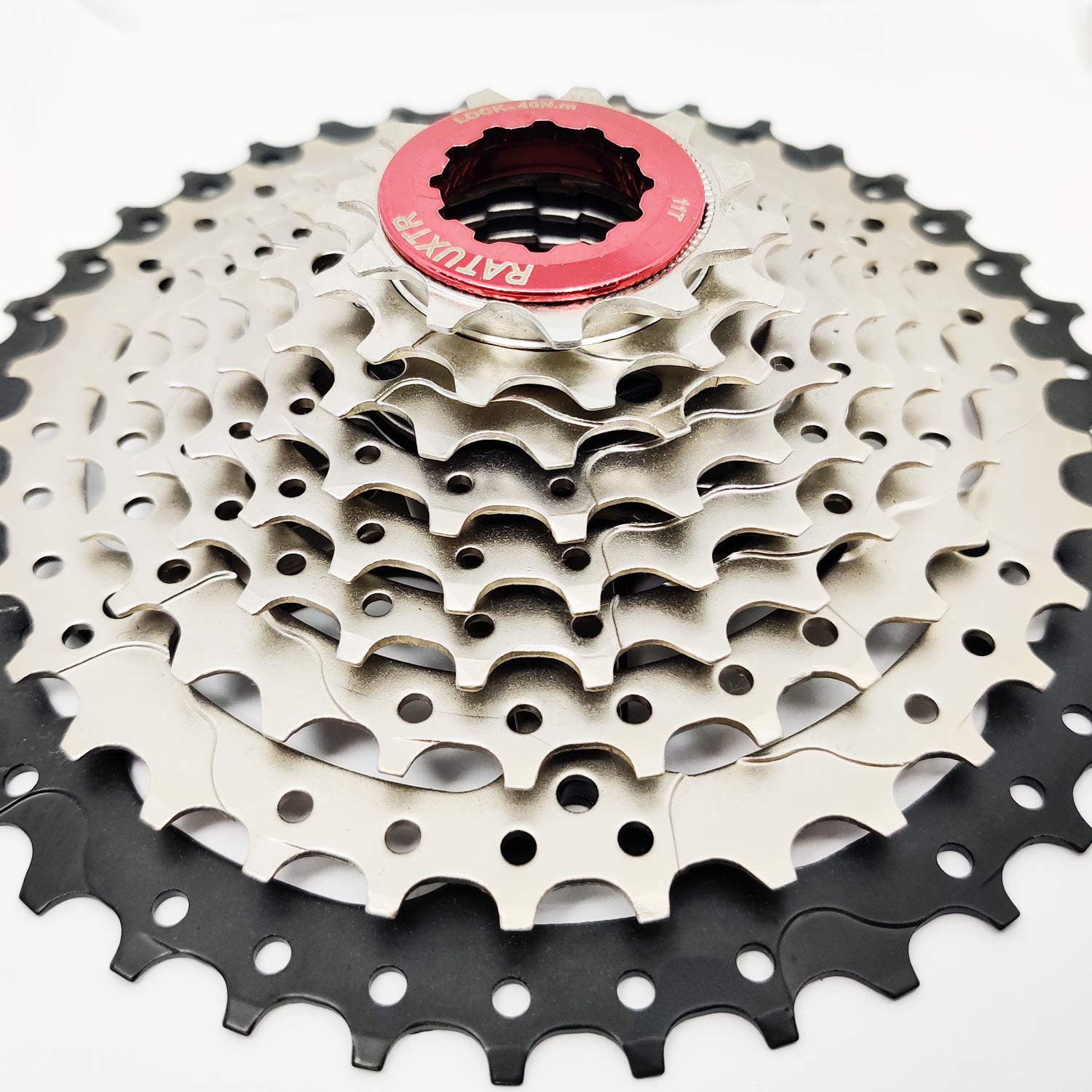RATUXTR 9 Speed Cassette for Mountain Bike, 11-40T Mountain Bicycle 9 Speed Cassette Flywheel Fit for MTB BMX Road Bicycle, Super Light