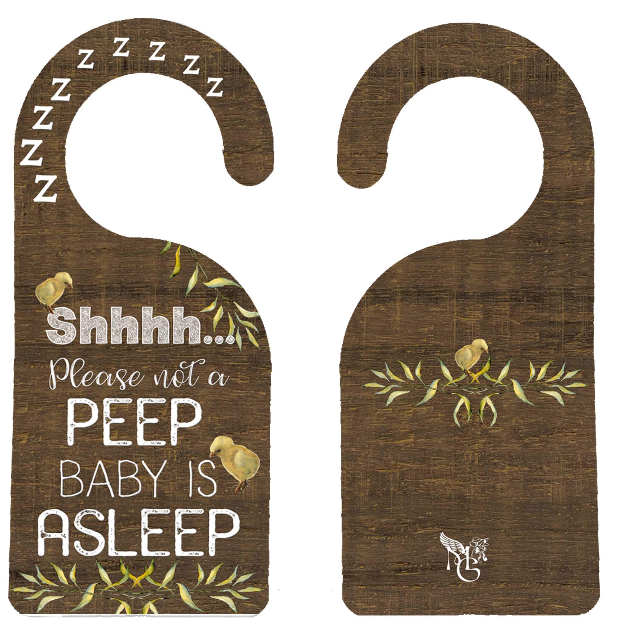 Mumsy Goose Baby Sleeping Sign - Baby is Asleep Door Knob Hanger