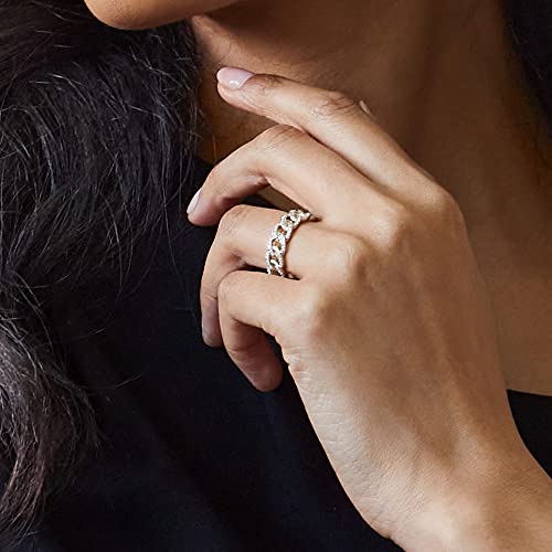 Ross-Simons 0.25 ct. t.w. Diamond Link Ring in 18kt Gold Over Sterling. Size 7