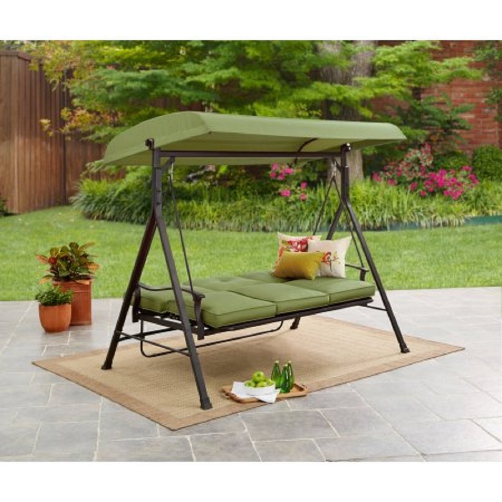 Mainstays Belden Park 3-Person Hammock Swing (Green) (1)