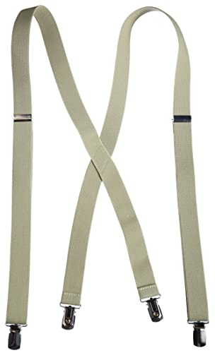 Tuxgear Mens Bow Tie and Adjustable Stretch Suspender Sets, Light Sage, 48" Mens (Light Sage, 48" Mens)