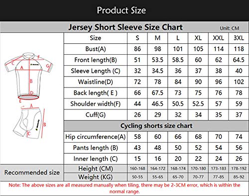 MOXILYN Men’s Short Sleeve Cycling Jersey Mountain Bike Shirts MTB Tops Zipper Pockets Reflective