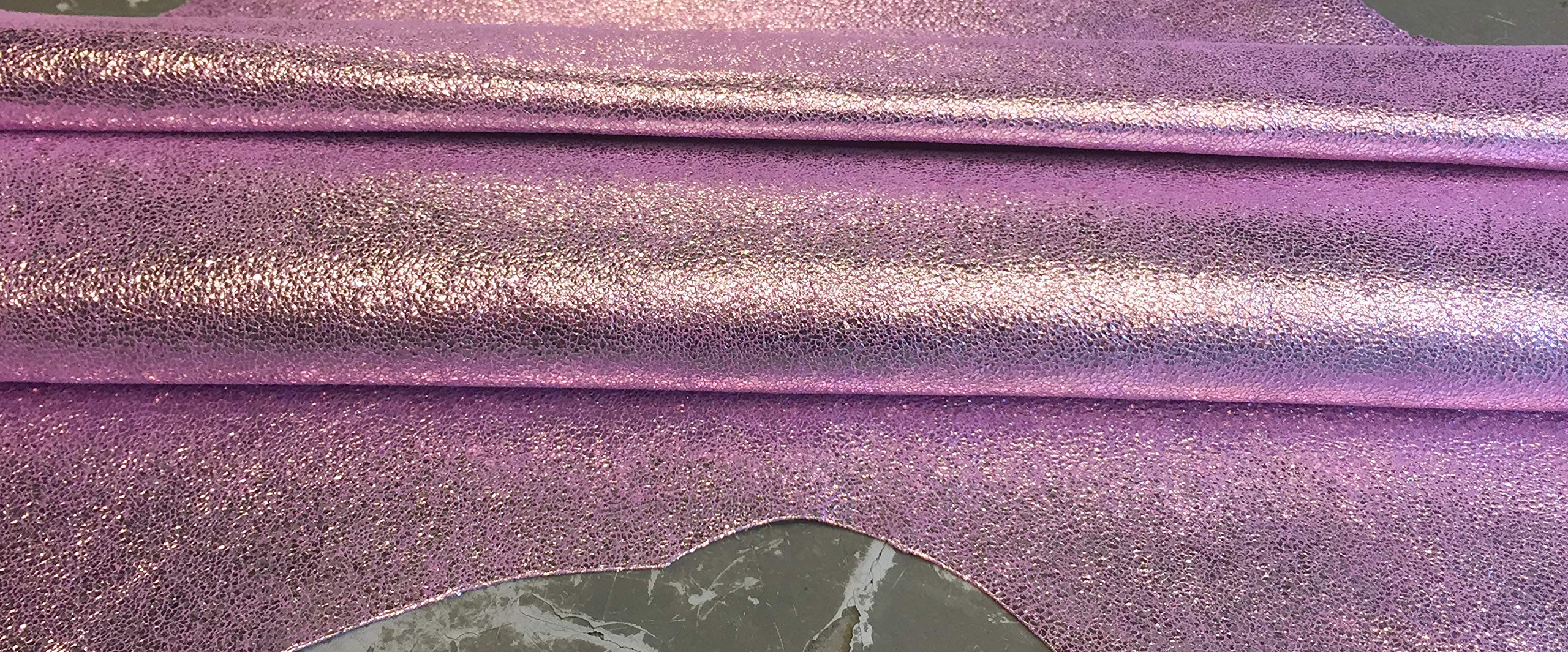 Metallic Pink Leather Hides - Genuine Craft Leather - Quality Lambskin - DIY Supply - 3 sq ft - AVG 20¨x 17¨at Longest and widest