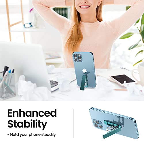 Paton Phone Kickstand,Vertical and Horizontal Stand,Adjustable Angle,Foldable Cell Phone Kickstand with iPhone 13/13 Pro/13 mini/13 Pro Max/12/12 Pro/12 mini/12 Pro Max and More (Green)