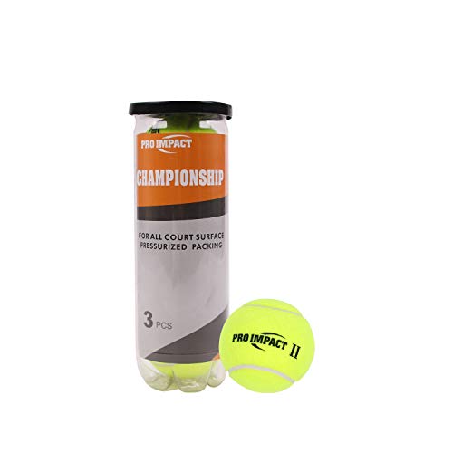 Pro Impact Extra Duty Tennis Balls for Beginners, Professionals- Durable, Natural Rubber, Versatile, Multipack (Championship/Training/Tournament Tennis Ball)