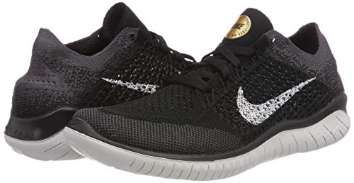 Nike Women's WMNS Free RN Flyknit 2018, Black/VAST, Black, Size 8.5