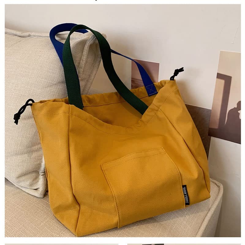 Thick Simple Canvas Shopping Tote Bag Women's Bag Shopping Bag Casual Large Capacity Handbag