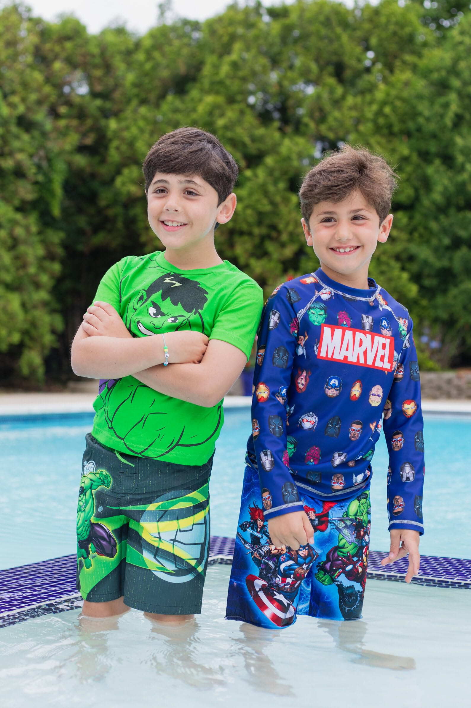 Marvel Avengers Super Hero Adventures Spider-Man Hulk Iron Man Little Boys 4 Pack Graphic T-Shirts 6