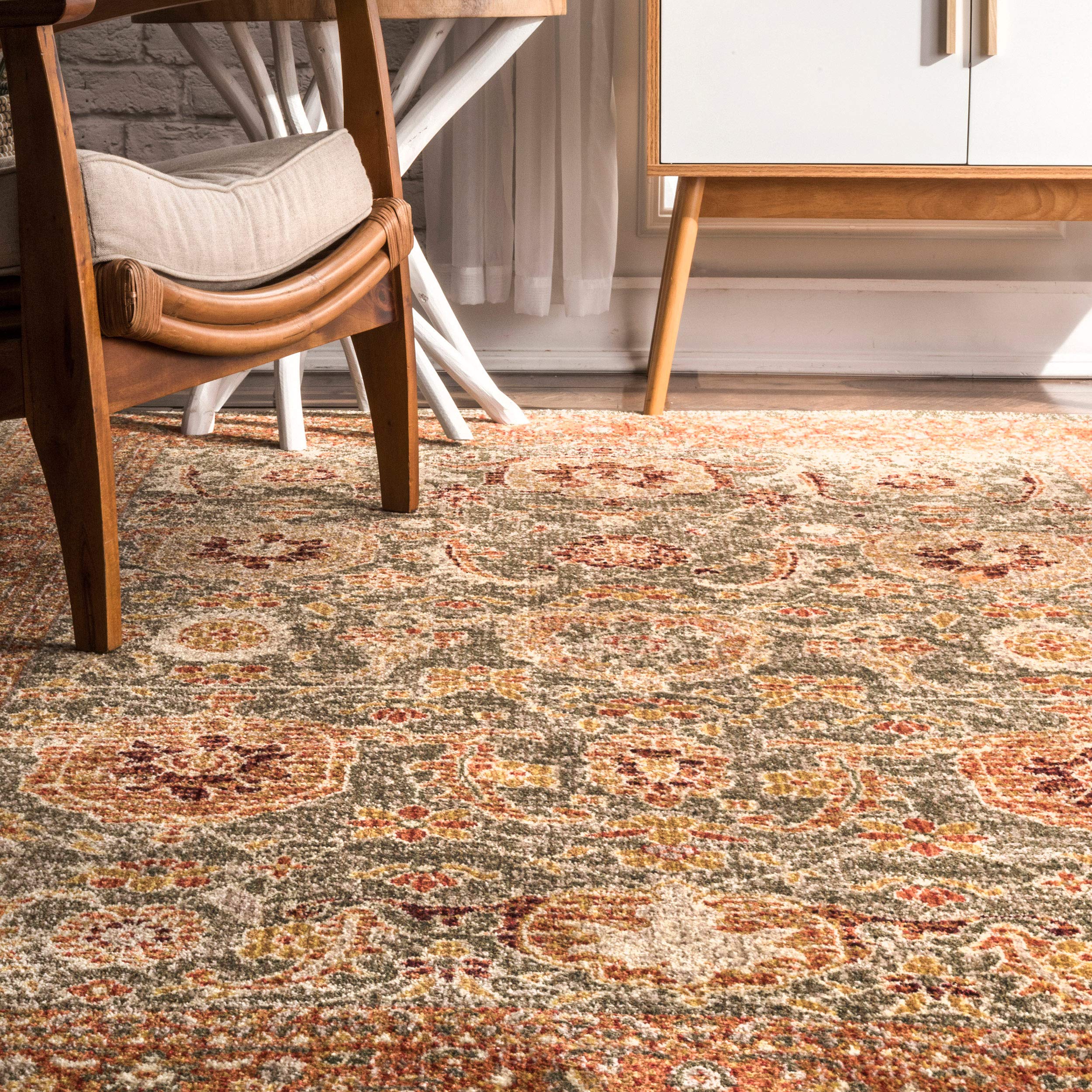 nuLOOM Traditional Persian Geraldine Area Rug, 8x10, Olive