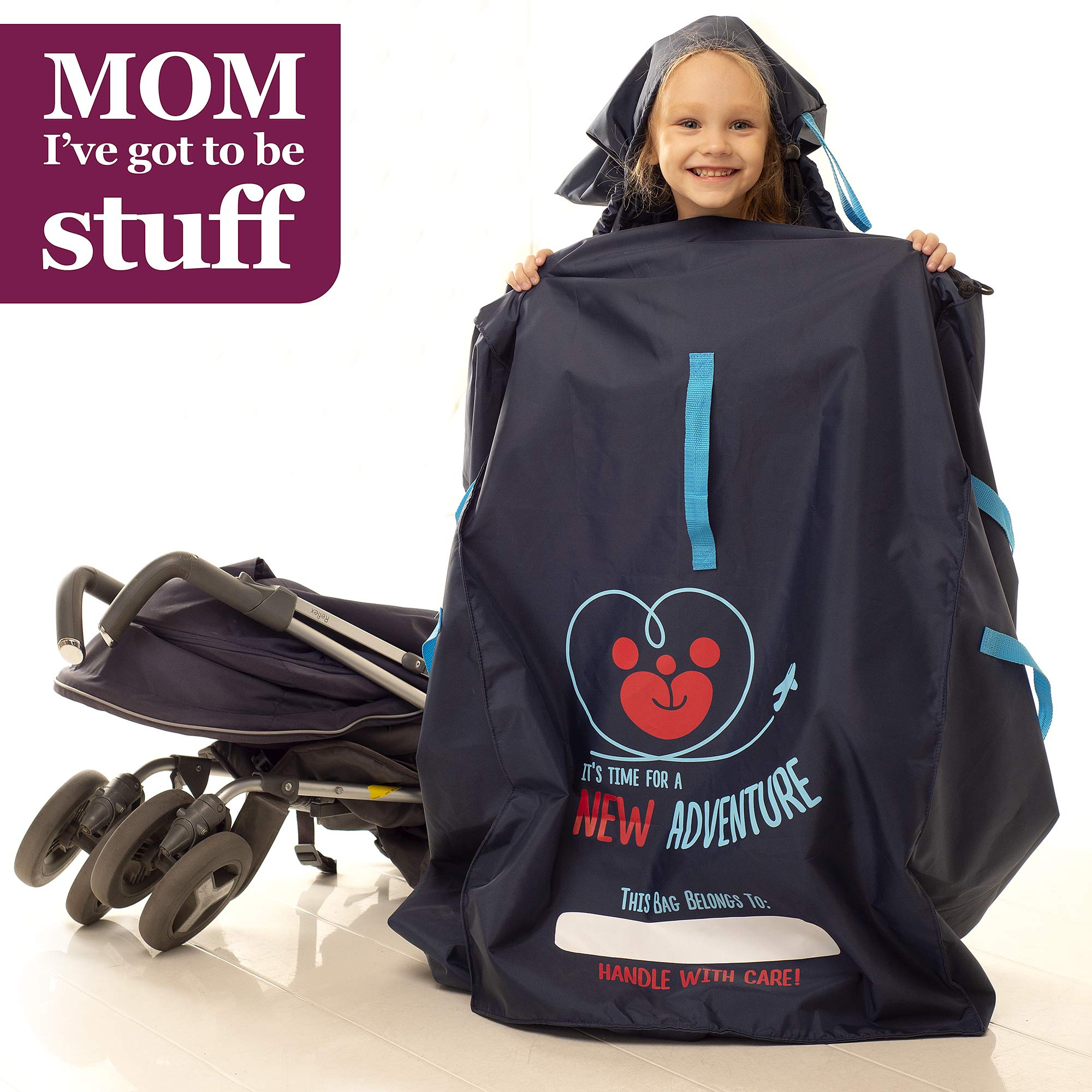 MyEasy Stroller Travel Bag for Airplane - Gate Check Bag for Stroller - Durable Stroller Cover for Airplane - Stroller Bag for Air Travel fits Single and Double Baby Strollers