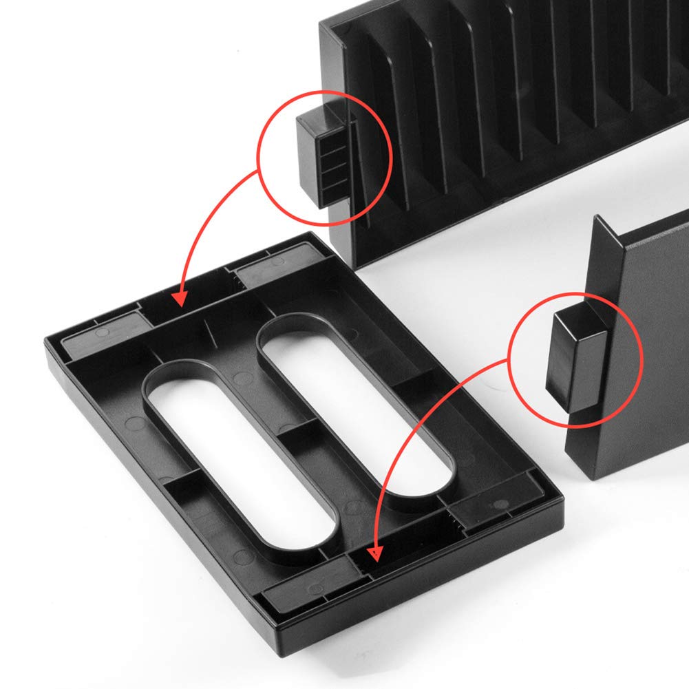 Play Station 5 4 CD Disks Card Holder Game Card Box for PS4 PS5 Game CD Case Storage Stand Holder Bracket for Playstation Video Game Holder Video Game Tower (18 CDS, Black)