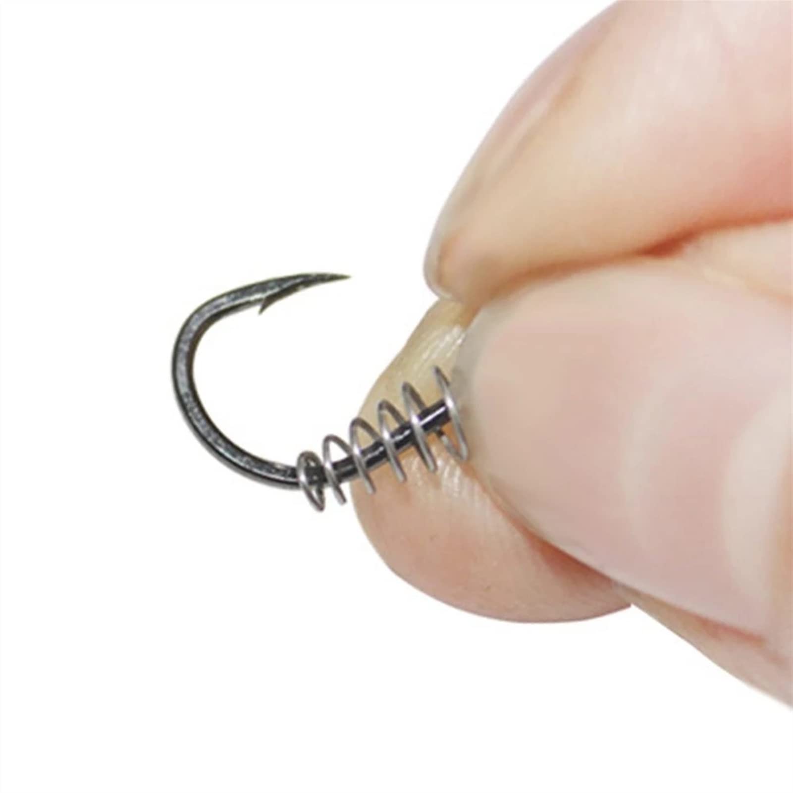 TOMYEUS Fishing Hooks Fishhooks 10 Pcs/Pack Spring Fishhooks Steel Barbed Swivel Fishing Hooks Carp Jig Explosion with Hole for Carp Fishing Accessories Tools Fish Hooks (Color : 9)