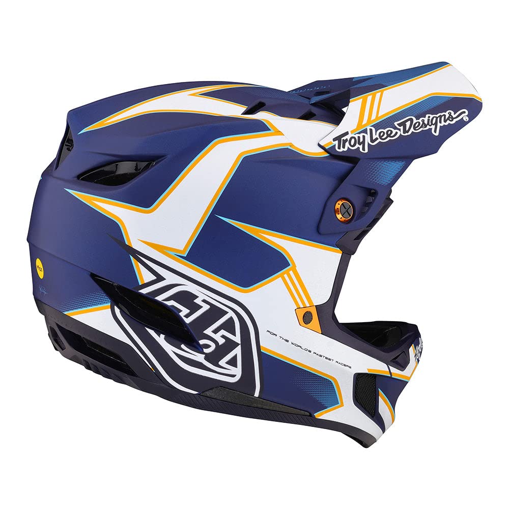 Troy Lee Designs Downhill D4 Composite Matrix Camo Full Face Bicycle Helmet for Max Ventilation Lightweight MIPS EPP EPS Racing Downhill BMX MTB DH - Adult Mens Womens Unisex (Blue, XL)