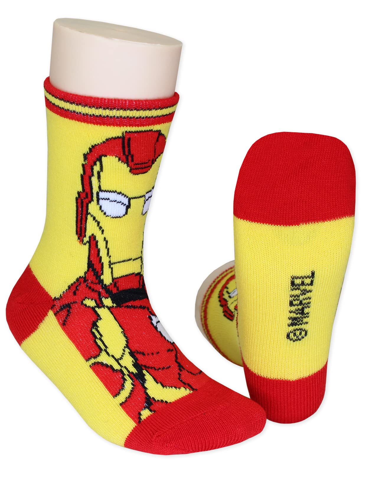 Marvel Super Hero Adventures Boys Toddler Crew Socks, 6 pack, Avengers Multi, 4-5T