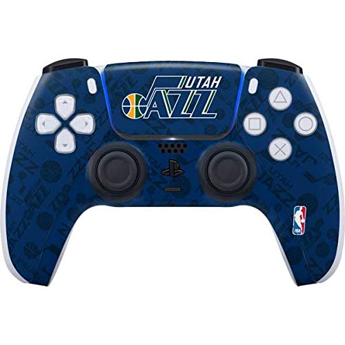 Skinit Gaming Decal Skin Compatible with PS5 and Compatible with PS5 Digital Edition DualSense Controller - Officially Licensed NBA Utah Jazz Blast Design
