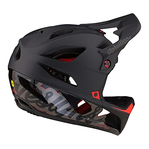 Troy Lee Designs Stage Adult Bicycle Downhill Enduro Helmet W/MIPS, Signature Black, X-Small/Small