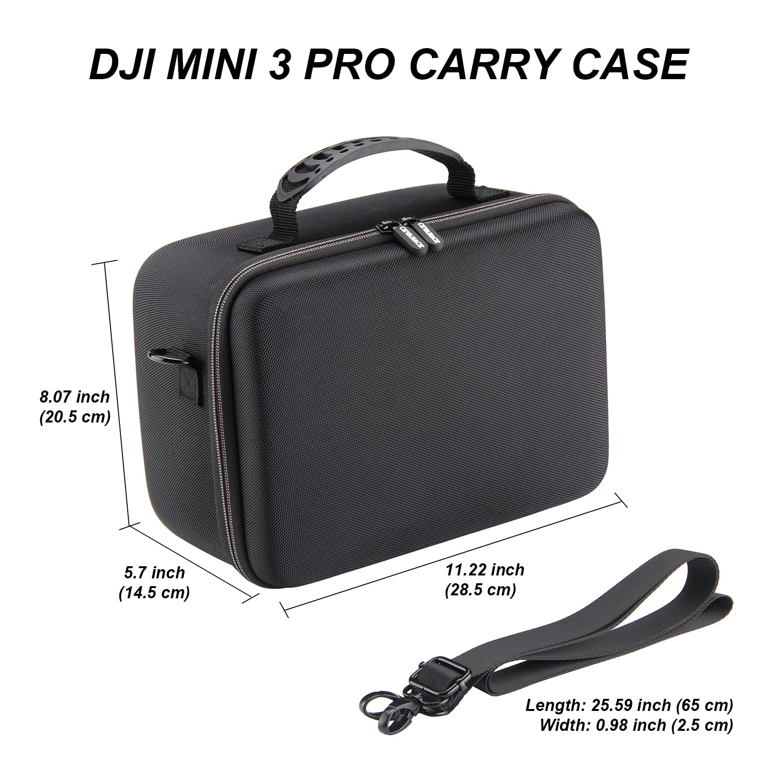 Ueyake Mini 3 Pro Case, Portable Travel Bag for DJI Mini 3 Pro Drone, Compatible with DJI RC or RC-N1 Controllers and Other Accessories (Black)