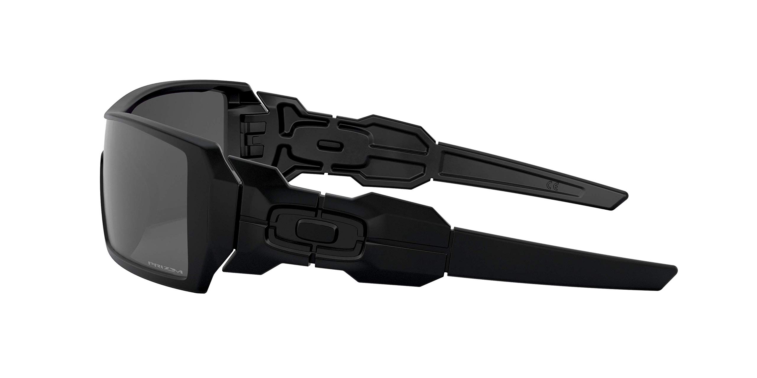 Oakley Men's OO9081 Oil Rig Rectangular Sunglasses, Matte Black/Prizm Black, 28 mm