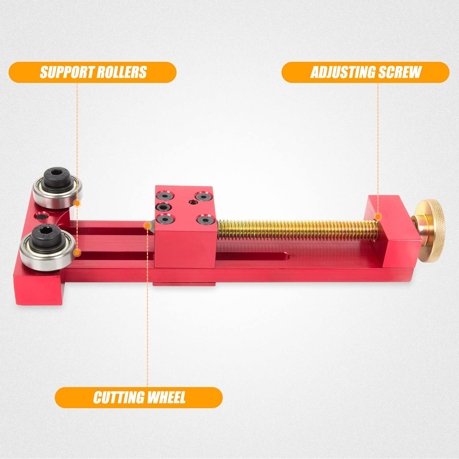 Replace 66490 Oil Filter Cutter Cutting Tool Aluminum In Red Fits Filters Up To 5 1/2 Inch Diameter