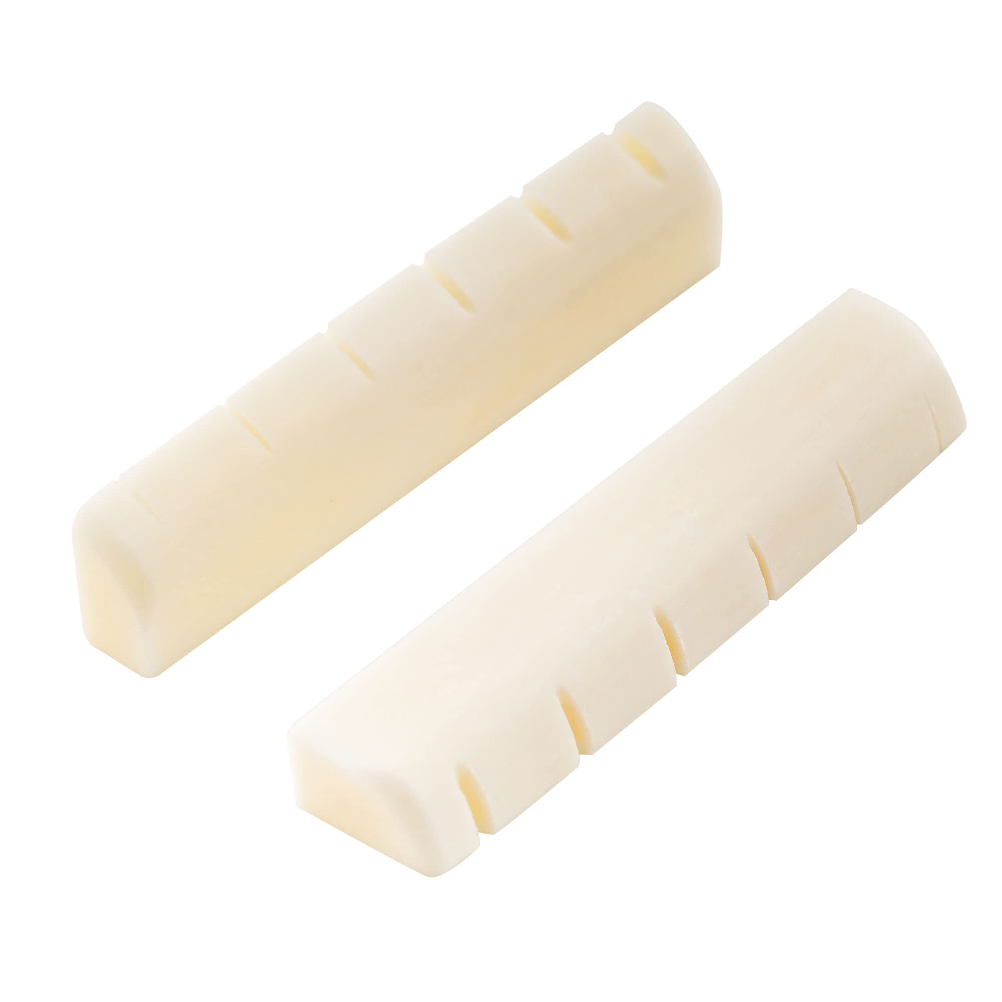 Musiclily Pro 44mm Standard LP style Flat Bottom Bone Nut Compatible with USA Les Paul Electric Guitar, 44.07x4.98x9.30mm (2 Pieces)