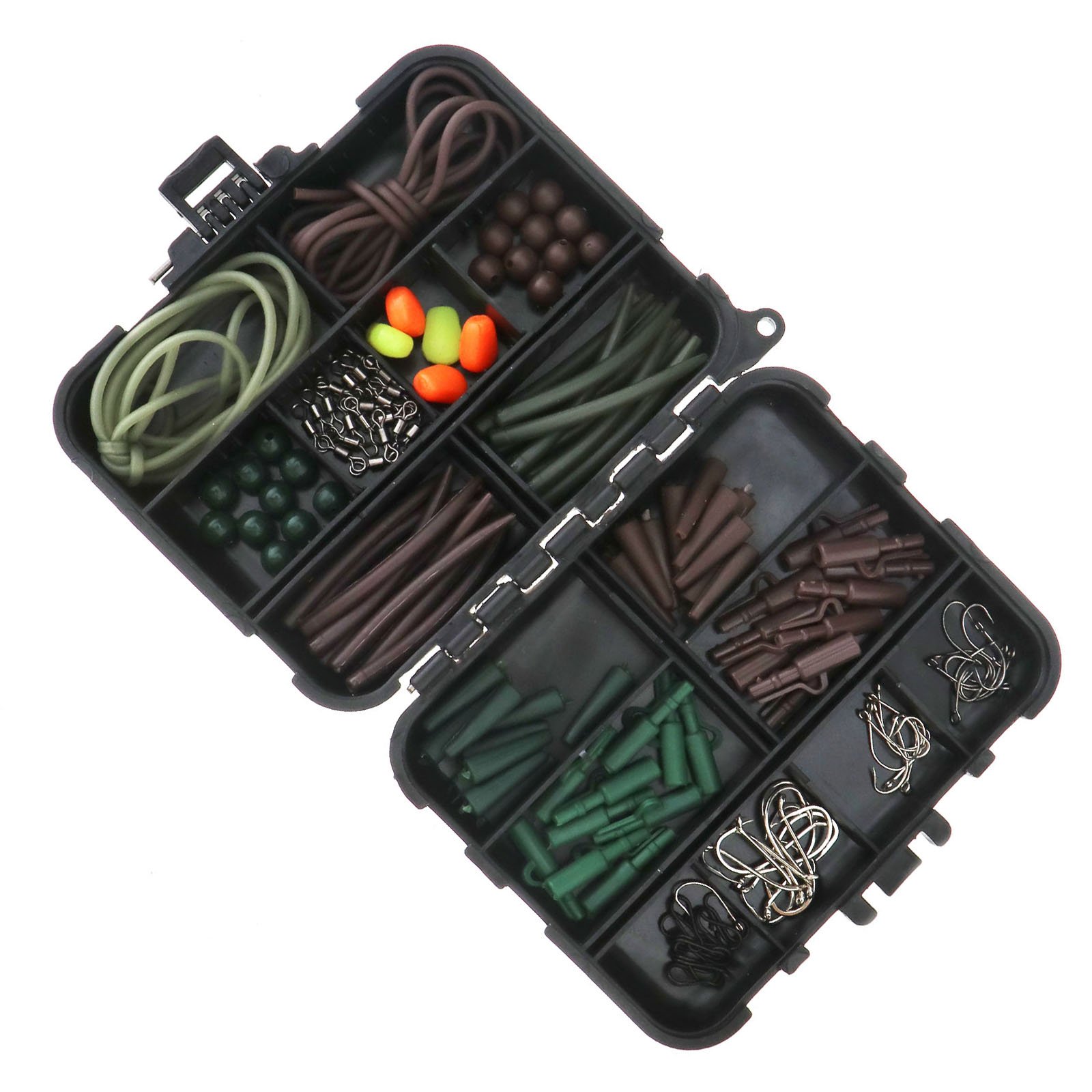 Micro Traders Carp Fishing Tackle Box Lead Clips Beads Hooks