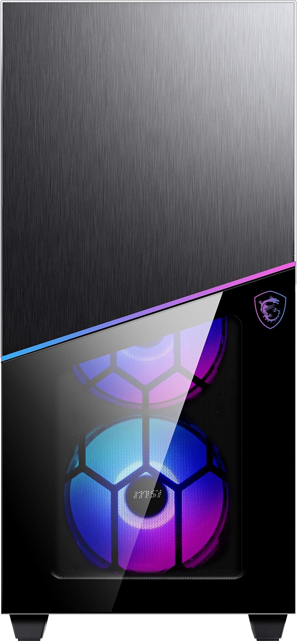 MSI MPG Series SEKIRA 100R, Premium Mid-Tower Gaming PC Case: Tempered Glass Side Panel, Liquid Cooling Support up to 360mm Radiator, Two-Tone Design