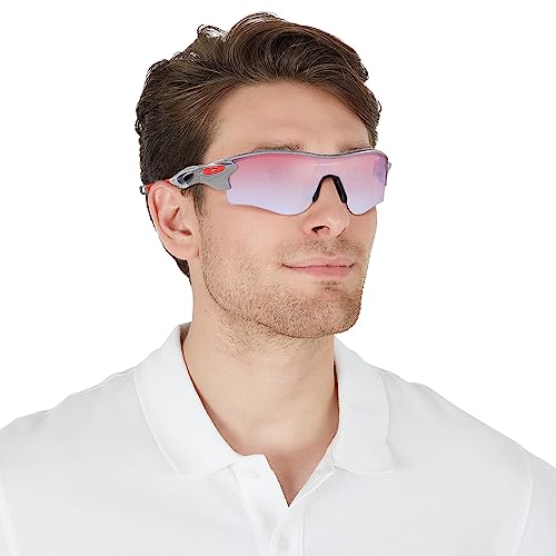 Oakley Men's Radarlock Path (A) Rectangular Sunglasses, Space Dust/Prizm Snow Sapphire, 55 mm