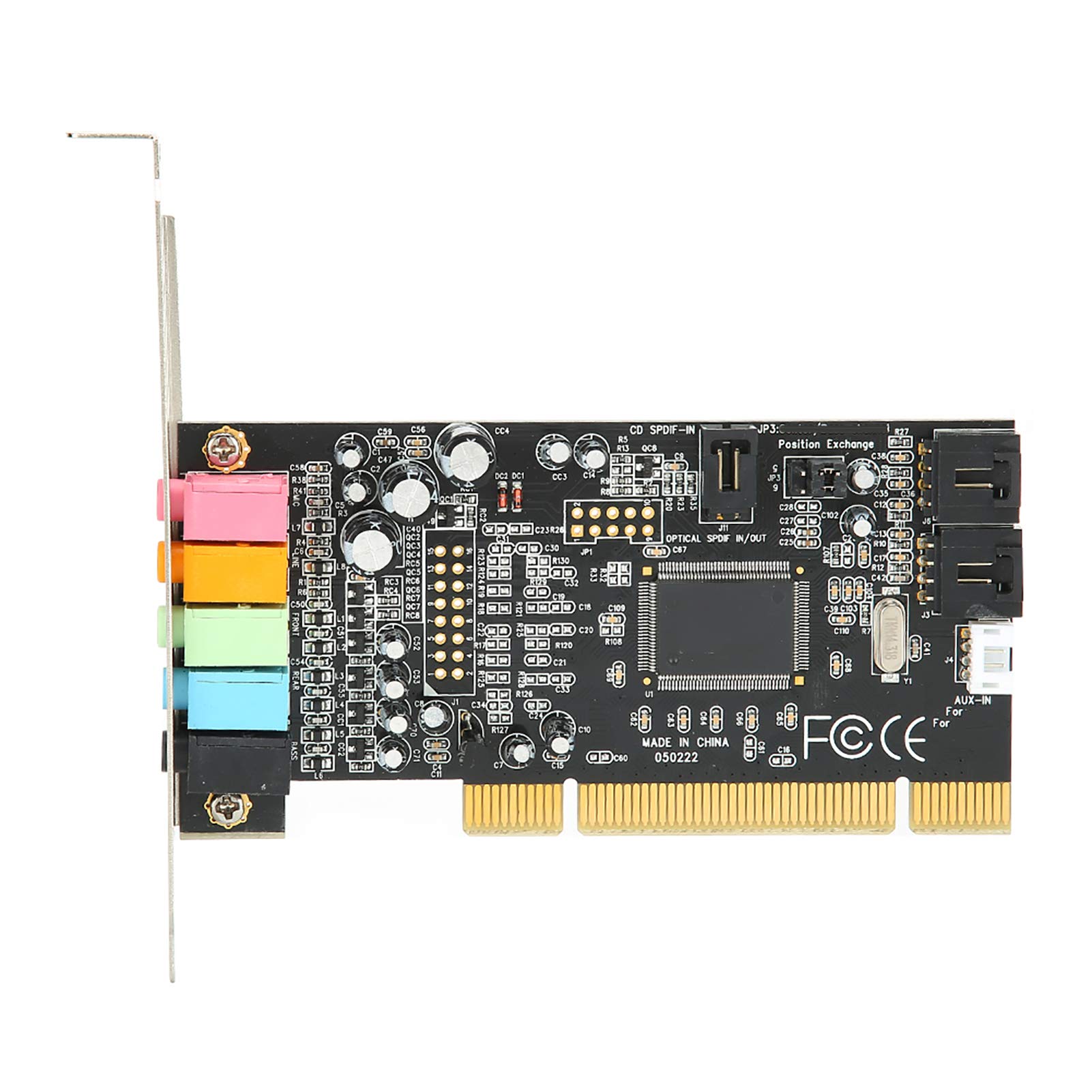 PCI Internal Sound Card , 5.1 Stereo Surround Mixing PCI X4 X8 X16 PCI e Audio Card Remix ,Karaoke ,NetworkInput Sound Card 8738CH6 PCI Chip