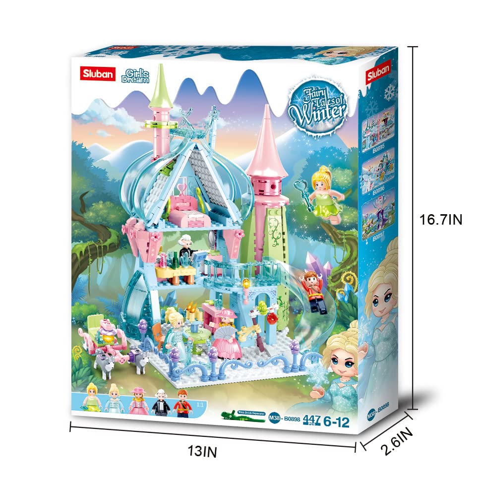 Sluban Building Blocks Toy Fairy Tale Castle Educational Learning Construction Toys Set for Kids Boys Grils (447 pcs)