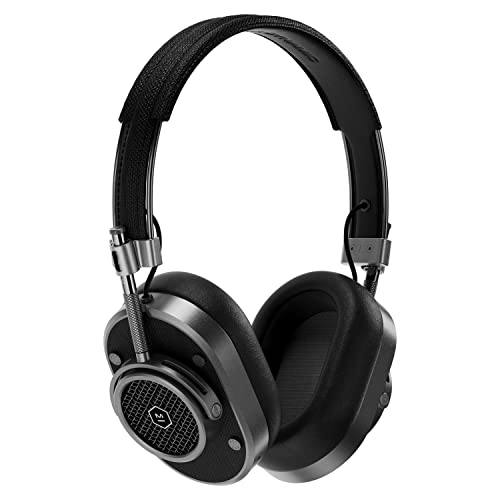 MASTER & DYNAMIC MH40 Over-Ear Wireless Headphones Gen II, Gunmetal/Black Coated Canvas/Black Leather