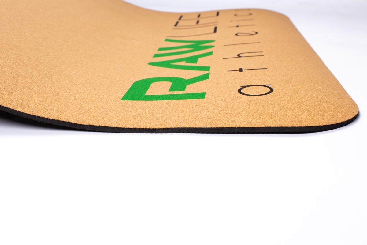 Raw Life Athletics Cork Yoga Mat - Non-Slip Surface - Sweat Resistant - 72" x 24" x 5mm Thick Natural
