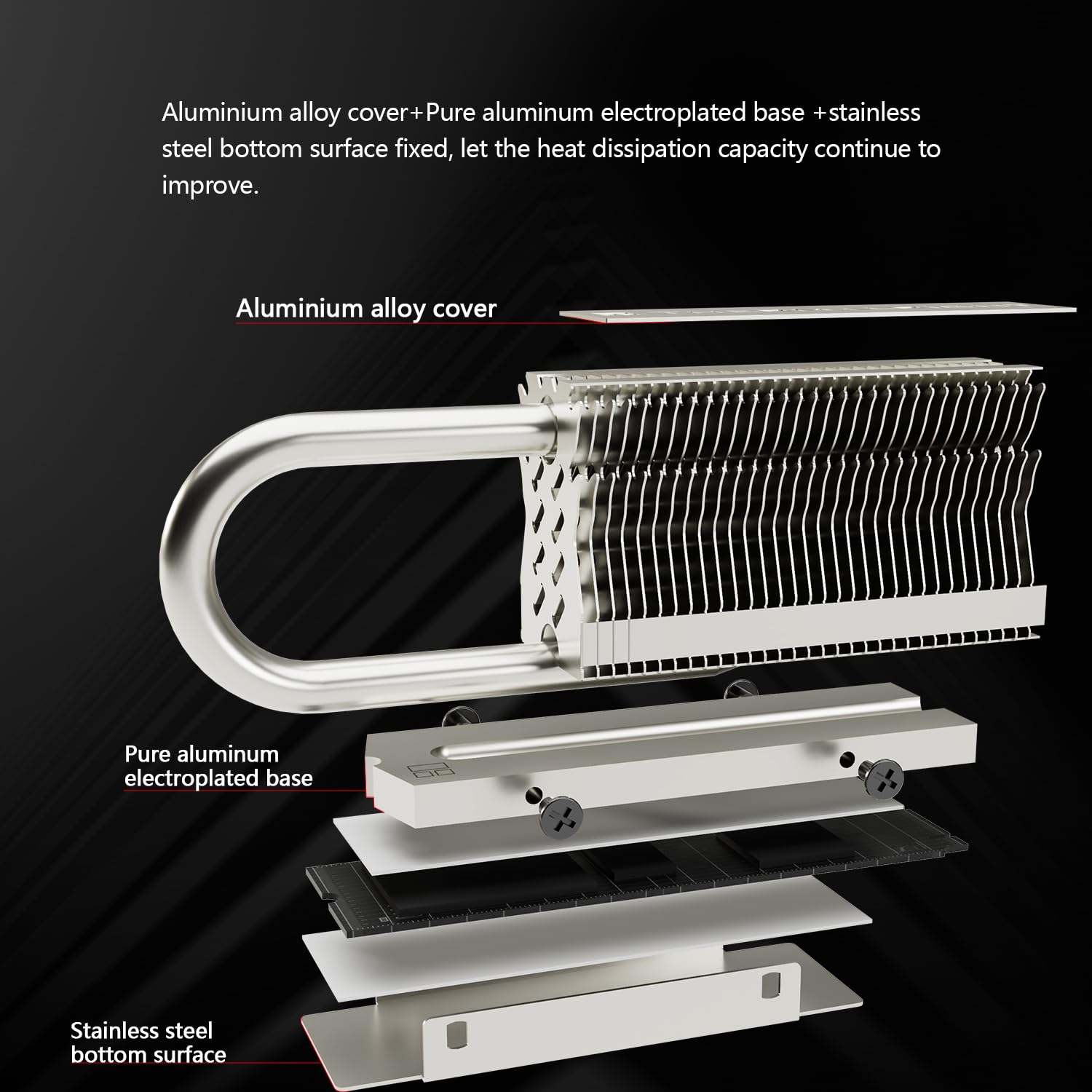 Thermalright HR-09 2280 SSD Heatsink, with Thermal Silicone Pad for M.2 SSD Hard Disk