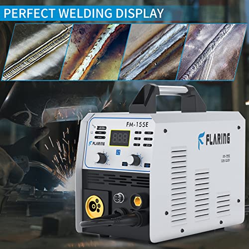 Welder FLARING MIG TIG Welder Welding Machine Stick Flux Core Aluminum Welders 110/220 Volts with Gas Multiprocess Portable