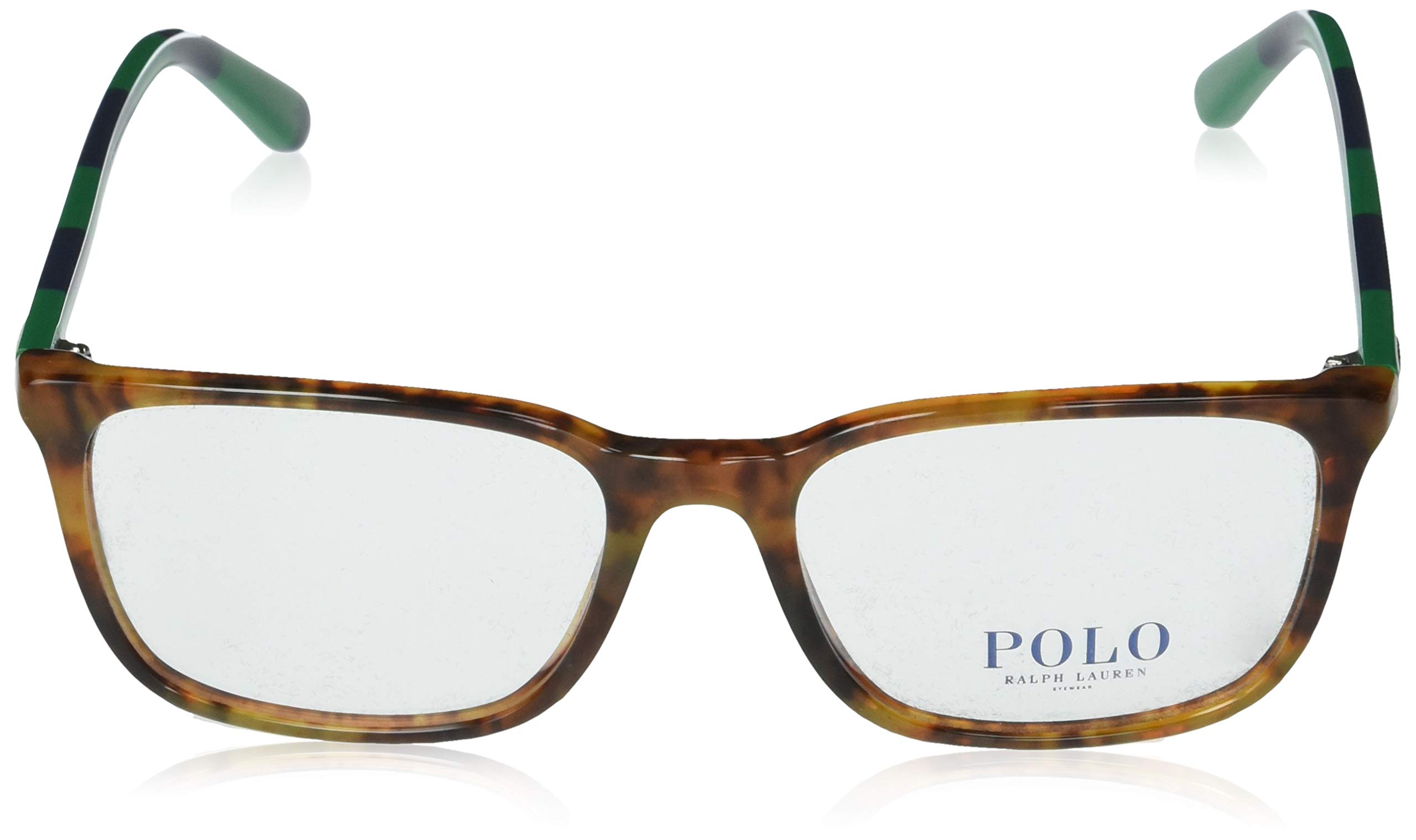 Polo Ralph Lauren Men's PH2234 Semi-Circular Prescription Eyewear Frames, Shiny Jerry Havana/Demo Lens, 54 mm
