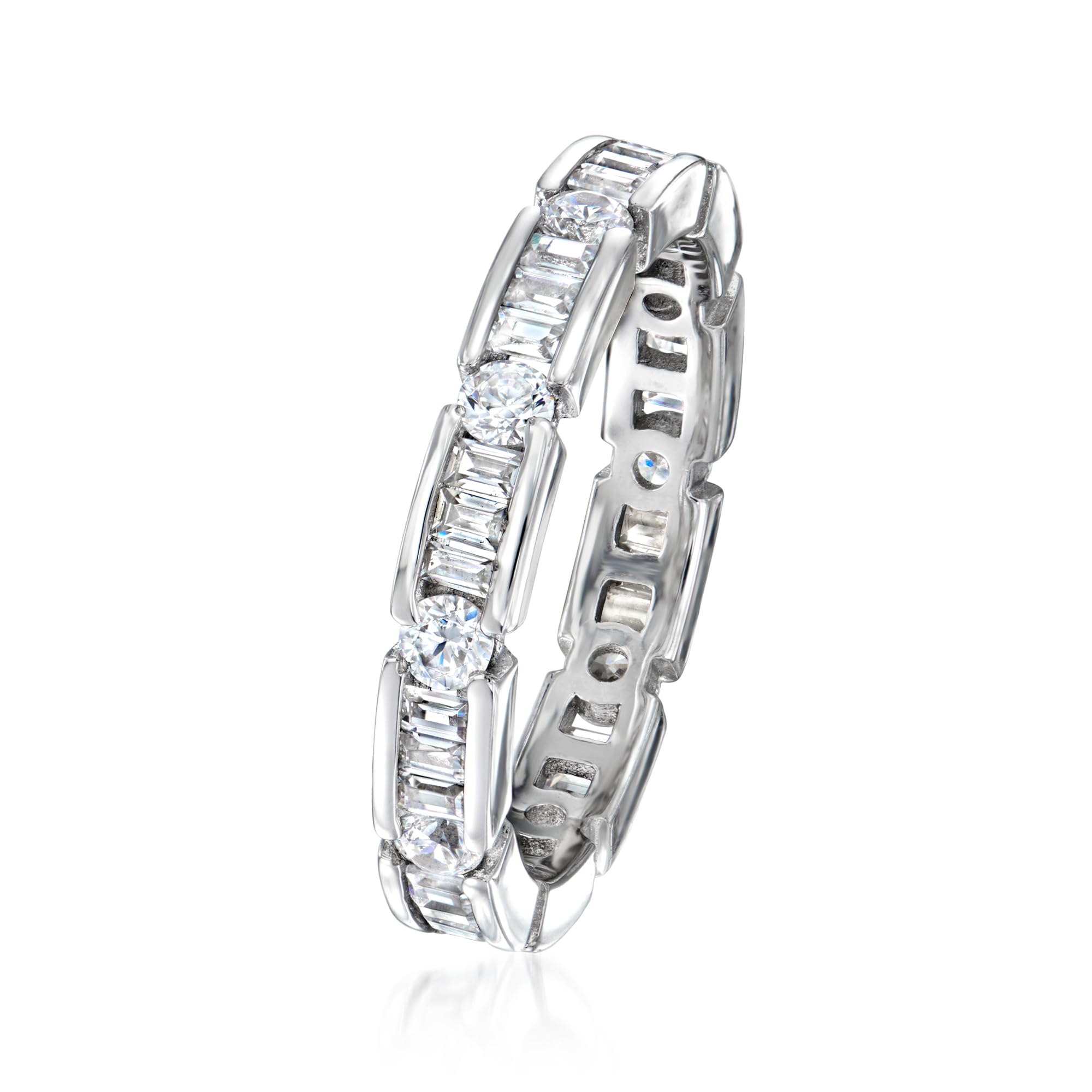 Ross-Simons 0.90 ct. t.w. CZ Eternity Band in Sterling Silver. Size 5