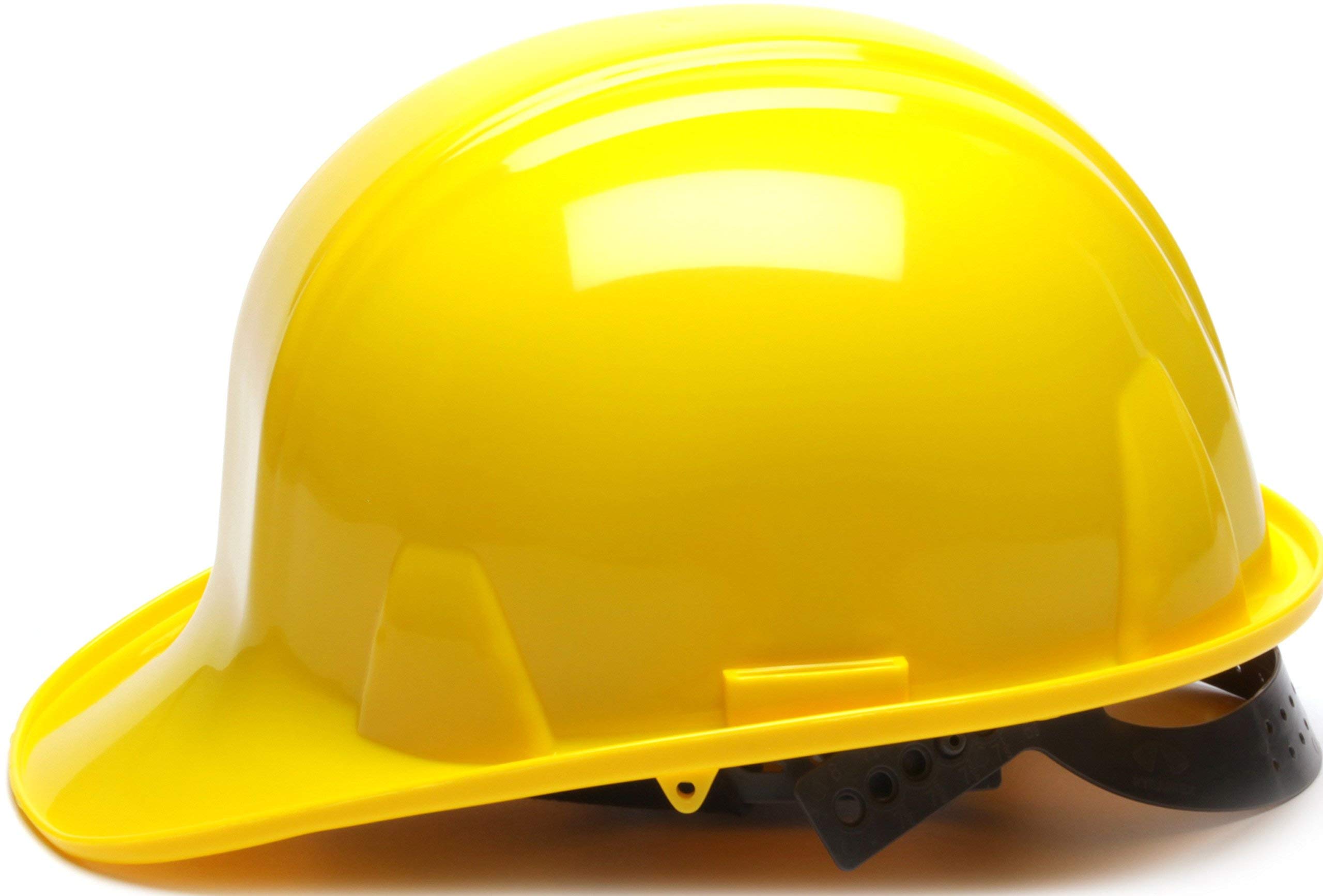 Pyramex Safety Products HP14030 Sl Series 4 pt. Snap Lock Suspension Hard Hat, Yellow w/Micro Sam Salamon Cloth