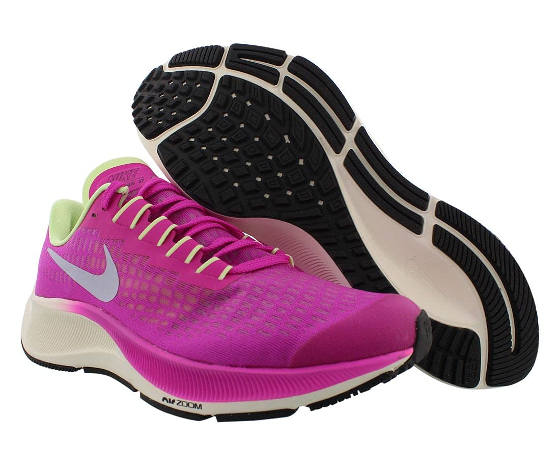 Nike Zoom Pegasus 37 Gs Girls Shoes Size 6.5, Color: Fire Pink/Ghost/Barely Volt