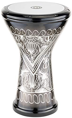 Meinl Percussion Aluminum Bass Doumbek Egyptian Goblet Drum, Hand Engraved — Made in Turkey — Synthetic Head, 2-Year Warranty (HE-3218)