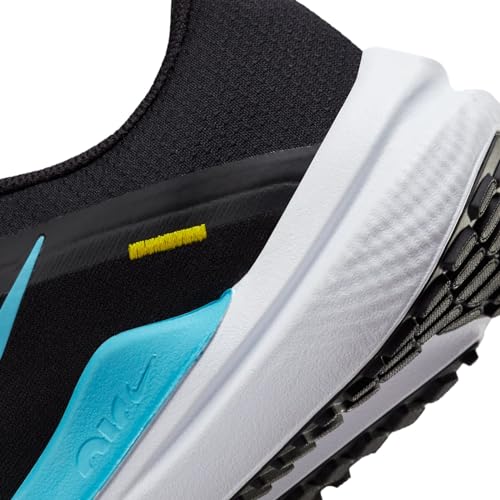 NIKE Womens W Air Winflo 10 Running Shoe, BLACK/BALTIC BLUE-SPEED YELLOW-WHITE, 8 UK