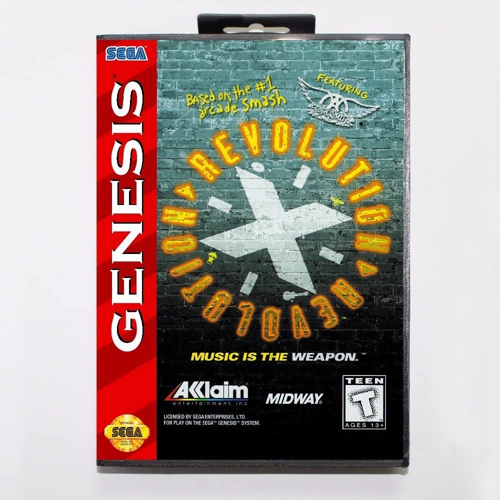 Revolution X Game Cartridge 16 Bit MD Game Card With Retail Box For Sega Mega Drive For Genesis (Black)