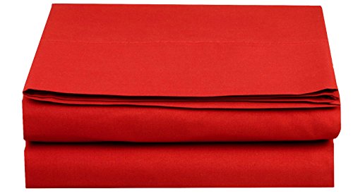 Luxury Fitted Sheet on Amazon Elegant Comfort Wrinkle-Free 1500 Premier Hotel Quality 1-Piece Fitted Sheet, Full Size, Red