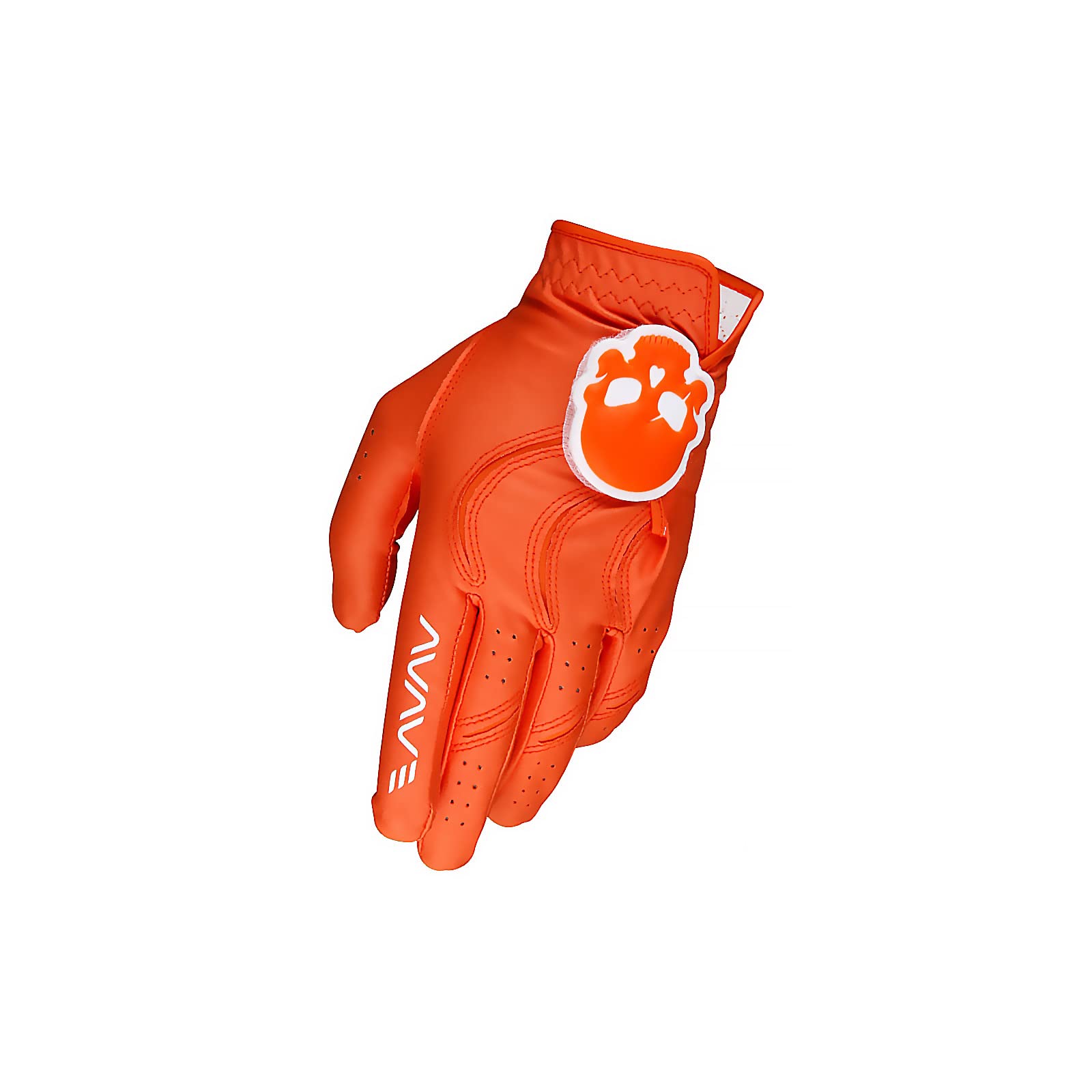 Skull Edition Collar Golf Gloves, for Men or Women, Golf Accessories (Orange, 25, Male Left)