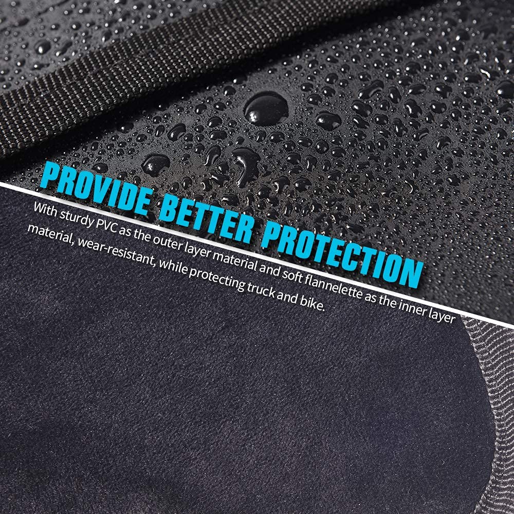 MICTUNING Rear Tailgate Pad for Bike 53'' with Tool Pocket Bicycle Tailgate Protection Pad Universal for Mountain Bike Transport 5 Bikes