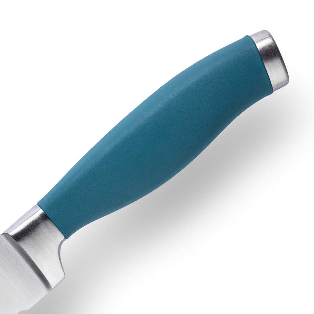 Taylors Eye Witness Syracuse Asian Kitchen Knife Set - Chefs Santoku 13cm/5β & Cooks All Purpose 13cm/5β Cutting Edge, Multi Use. Ultra Fine, Razor Sharp Blade. Soft Grip Air Force Blue handle.
