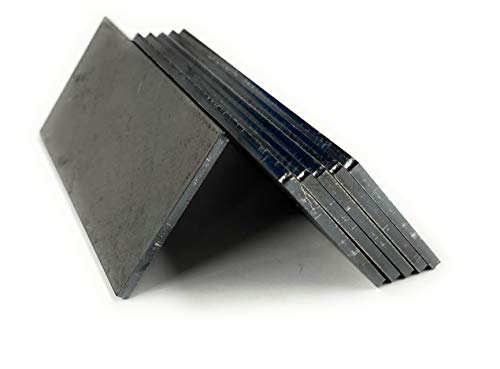 Welding Coupons - 11 Gauge Mild Steel - 2 by 4 Inch (2"X4") - Multipacks - Made in USA - Weld Practice and Training for MIG, TIG, Stick, Arc, Gas and Brazing (6 Pack)