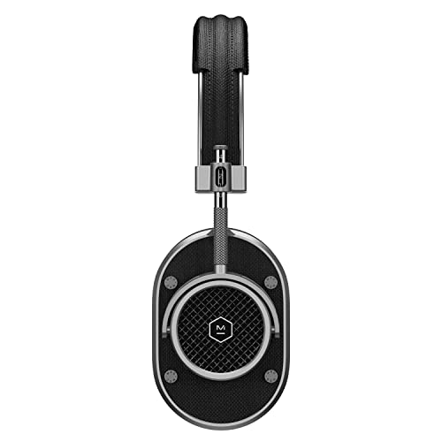 MASTER & DYNAMIC MH40 Over-Ear Wireless Headphones Gen II, Gunmetal/Black Coated Canvas/Black Leather