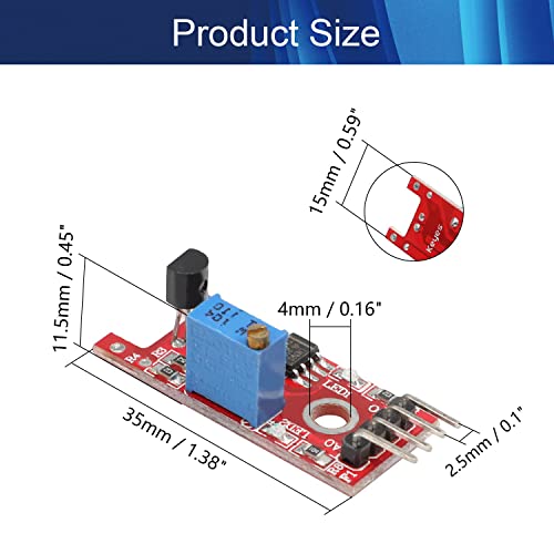 Temperature Probes Sensors, KY-026 Flame Sensor Module IR Sensor De, Temperature Detecting for Arduino,(Aicosineg)